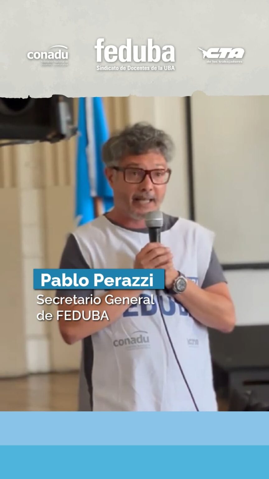 Pablo Perazzi en el Plenario de la Unidad